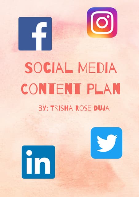 Social Media Marketing Plan | PDF