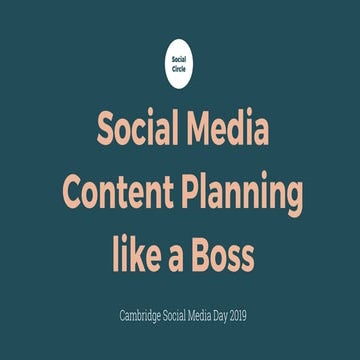 Social media content planning like a boss | PDF