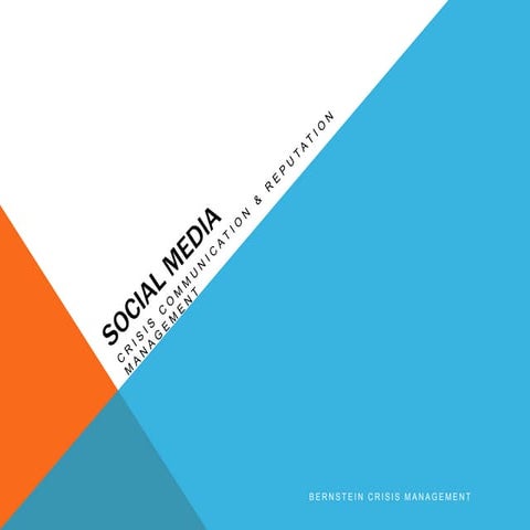 Social Media Crisis Management and Crisis Communication | PPTX