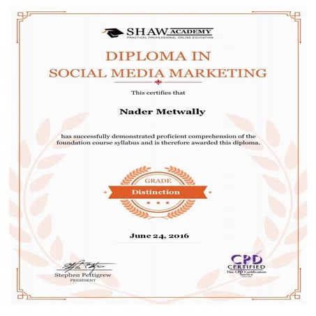 Social media diploma certification | PDF