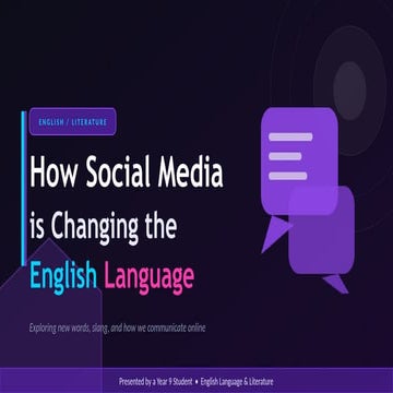 SOCIAL MEDIA VIOLATED ENGLISH LANGUAGE | PPTX
