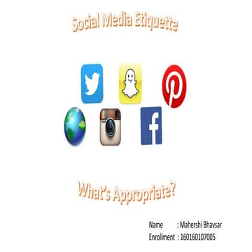Social media etiquette | PPTX