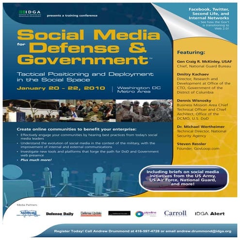 Social Media For Defense & Government 2010 | PDF