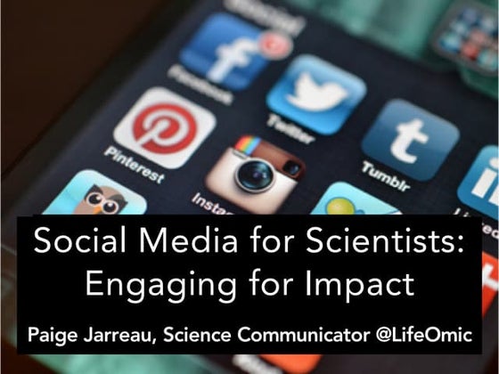 Social media for scientists | PPTX | Social Networking | Internet