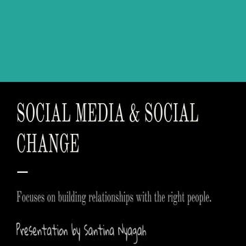 Social media for social change | PPT