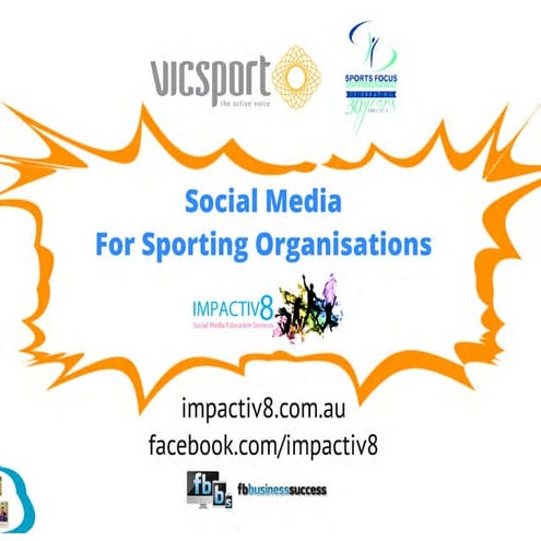 Social media for sporting organisations vicsport | PDF