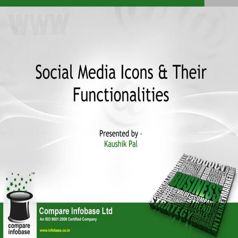 Social Media Icons & Their Functionalities | PPT