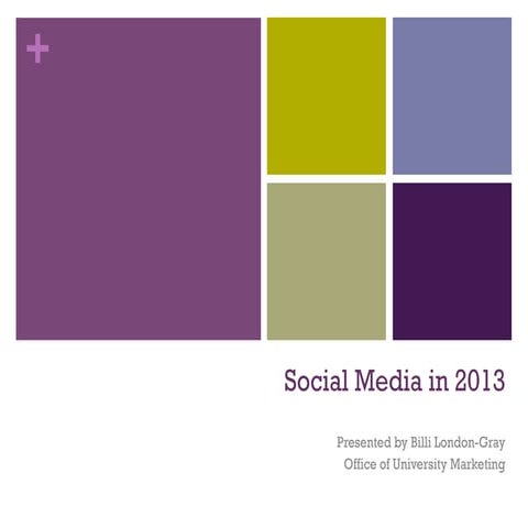 Social media in 2013 | PPT