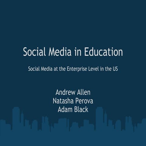 Social media in education | PPT