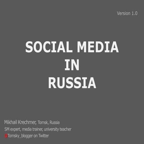 Social Media In Russia | PDF