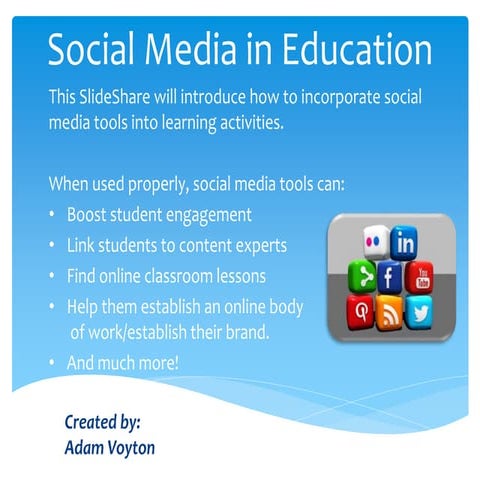 How to use Social Media in the Classroom | PPTX | Social Networking ...