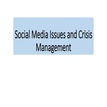 Social media issues and crisis management chevron | PPTX