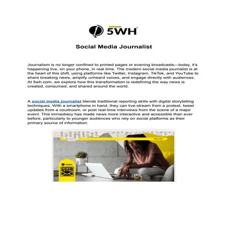 The Best Rise of the Social Media Journalist | PDF