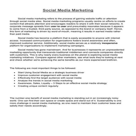 Social media marketing | PDF