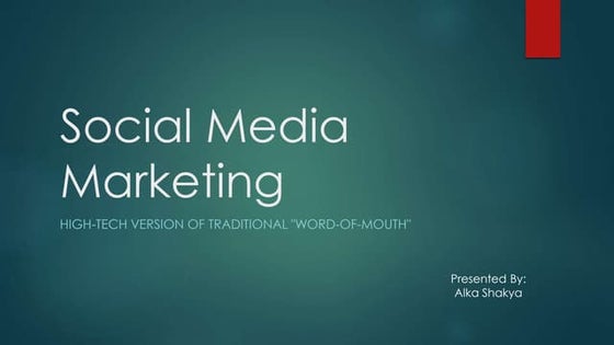 Social Media Marketing PowerPoint Presentation | PPT