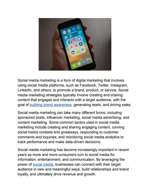 Introduction to social media marketing.. | PPT