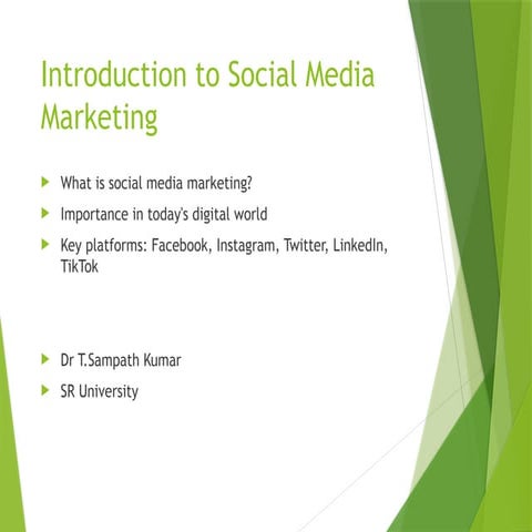 social media marketing -Cyber Security for BTech Students | PPTX