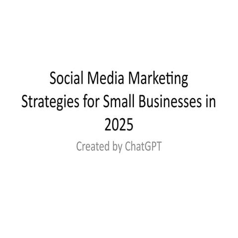 Social Media Marketing Solutions 2025 Pptx