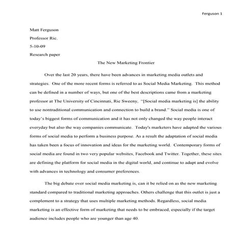 Social Media Marketing Paper (2) | PDF