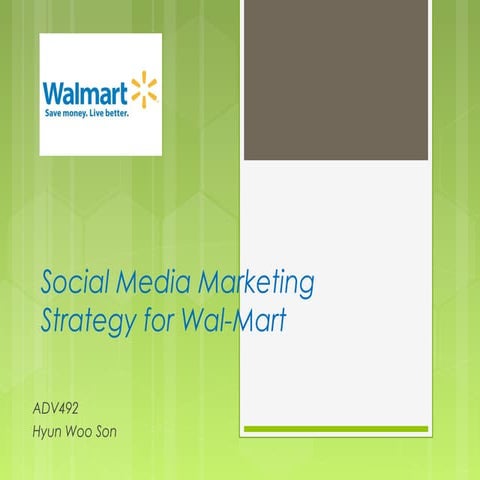 Social media marketing strategy for wal mart | PPT