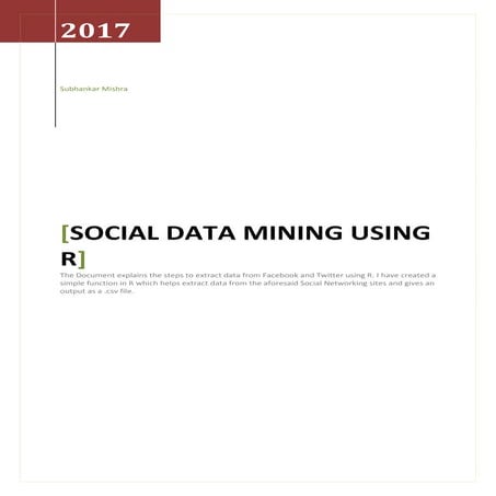 Social Media Mining using R | PDF | Social Networking | Internet