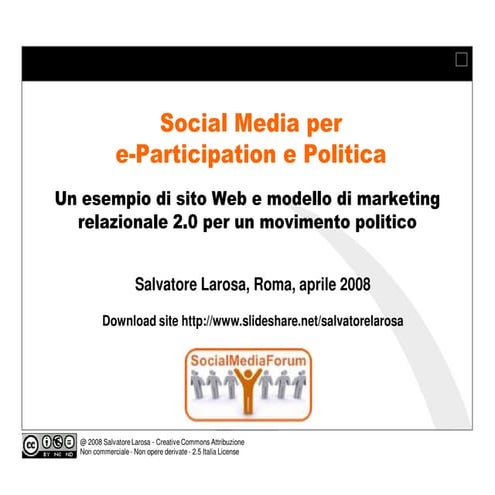 Social Media Per e-Participation e Politica Un Esempio Di Sito Web E ...