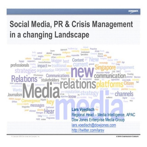 Social Media, PR and Crisis Management in a changing Landscape - Lars ...