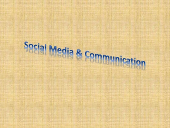 Social media | PPT