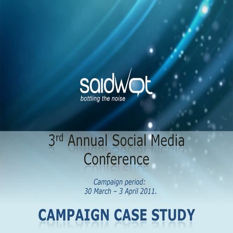Social media case study - Marketing your event | PPT