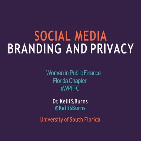 Social Media: Branding and Privacy | PPT