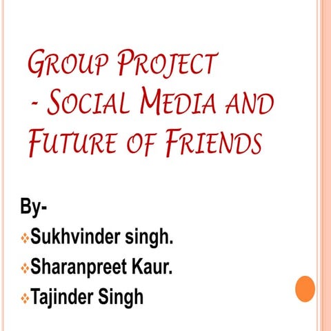 Social media project | PPTX
