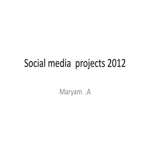 Social Media projects | PPT