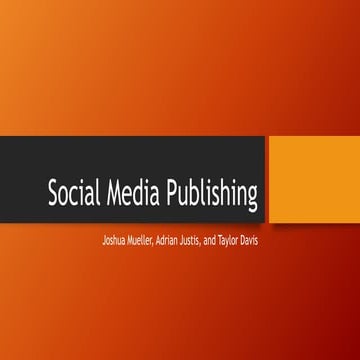 Social media publishing | PPTX