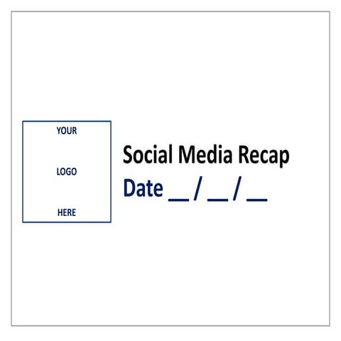 Social Media Recap Template | PPTX