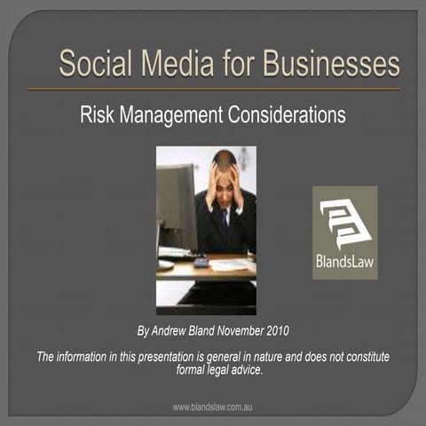 Social media risk management issues | PPTX
