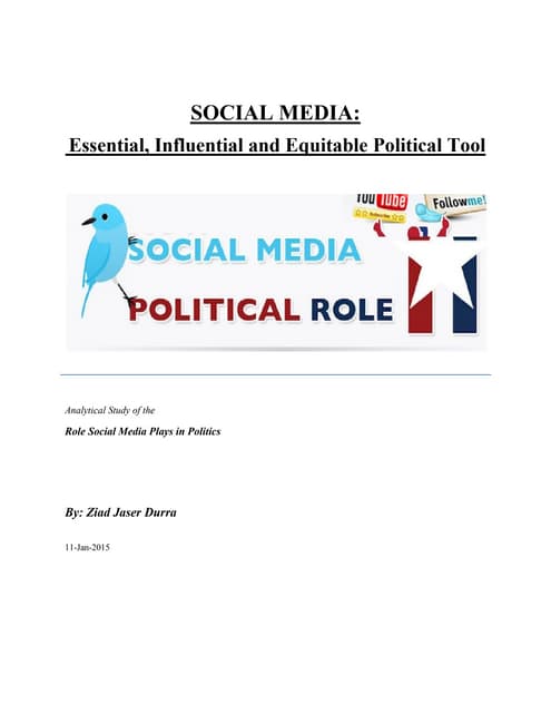 Impact of Social Media on Politics | PPTX | Social Networking | Internet
