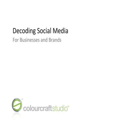 Decoding Social Media for Businesses and Brands | PPT | Social ...