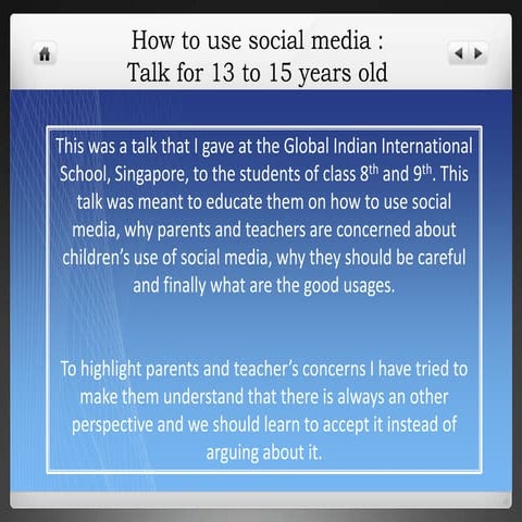 Social media for children | PPTX