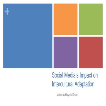 Social media's impact on intercultural adaptation | PPTX