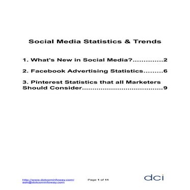 Social Media Statistics And Trends | PDF | Social Networking | Internet