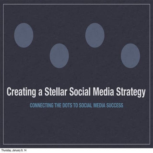 Creating a Stellar Social media strategy -Updated | PPT
