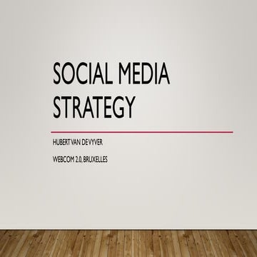 Social media strategy | PPT