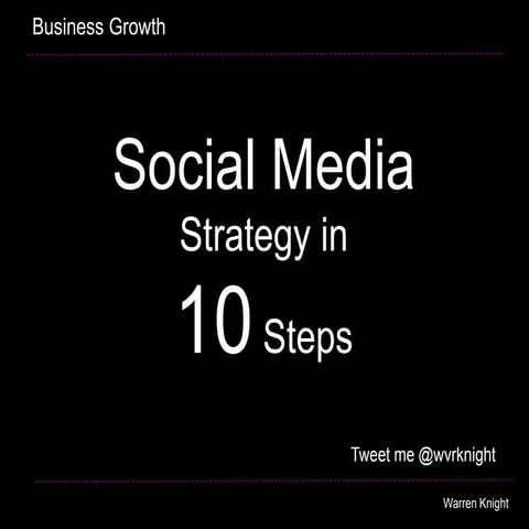 Learn How to Develop your Social Media Strategy in 10 Steps | PPT