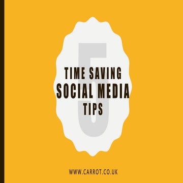 Five social media scheduler tools | PPTX