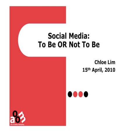 Social Media Marketing: To Be Or Not To Be | PDF | Social Networking ...