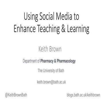 Social media to enhance learning & teaching | PPT