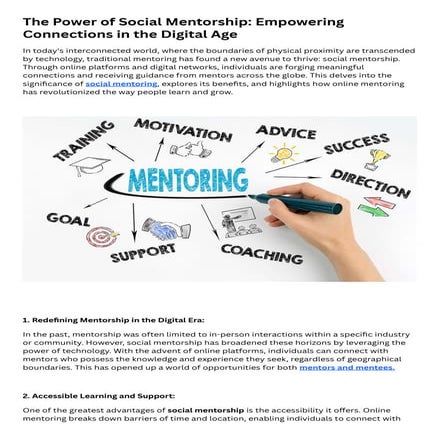 The Power of Social Mentorship: Empowering Connections in the Digital Age | PDF