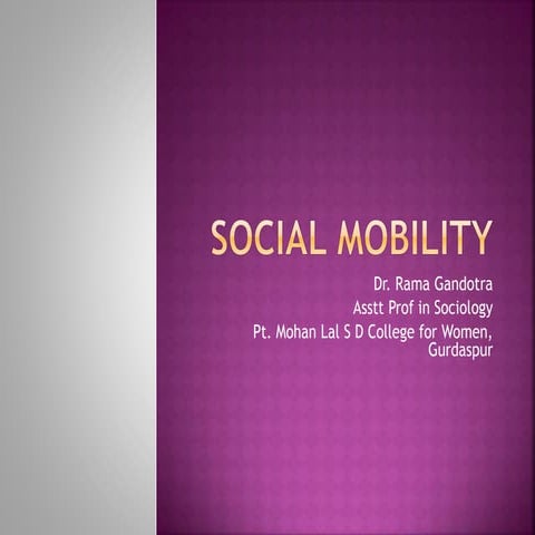 Social mobility | PPTX