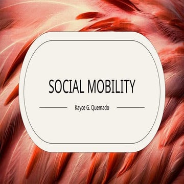 Social Mobility in Social Studies in College | PPTX