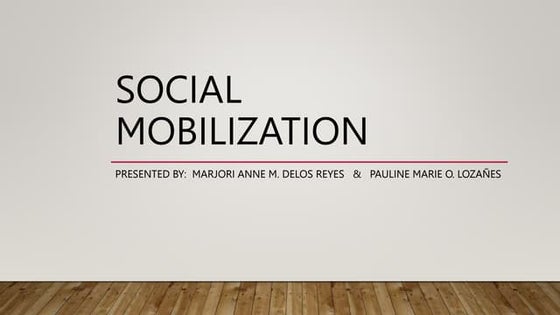 Week-1SOCIAL-MOBILIZATION pptx (NSTP-LTS) | PPTX | Non-Profit ...